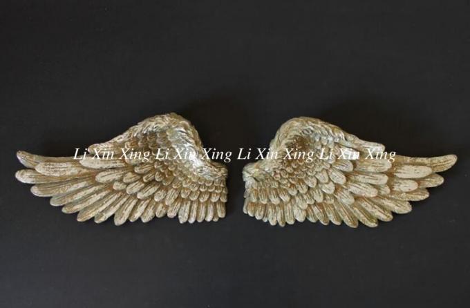 Golden Resin Angel Wings Wall Decor / Handmade Large Wall Mounted Angel ...